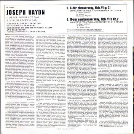Joseph Haydn, Péter Pongrácz, Miklós Perényi, Orchestra Of The ...